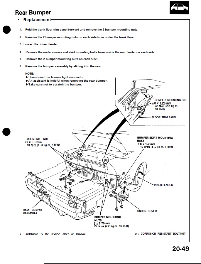 Removing rear bumper ? | NSX Prime